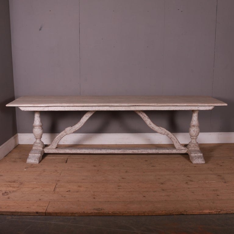 Custom Build Italian Style Trestle Table For Sale at 1stDibs