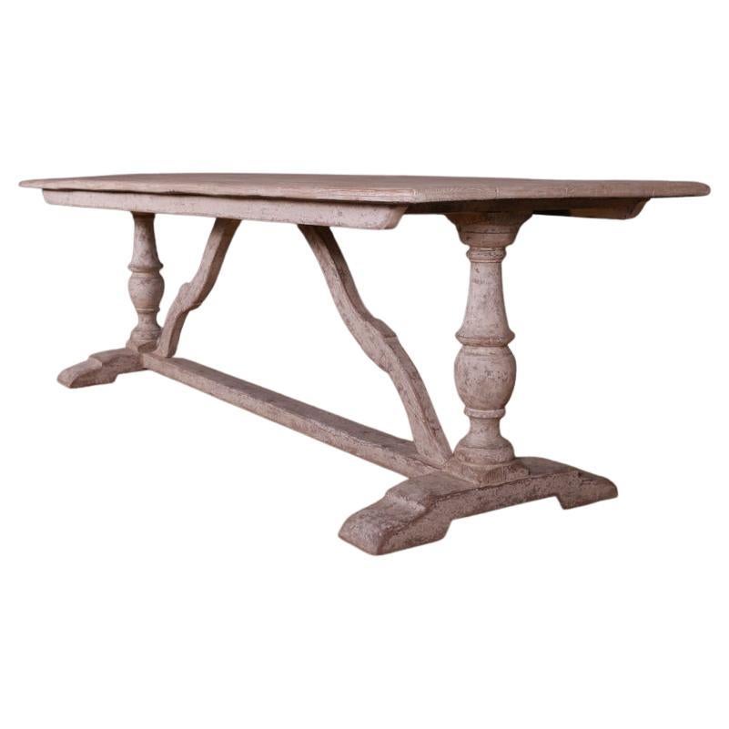 Italian Trestle Table For Sale at 1stDibs