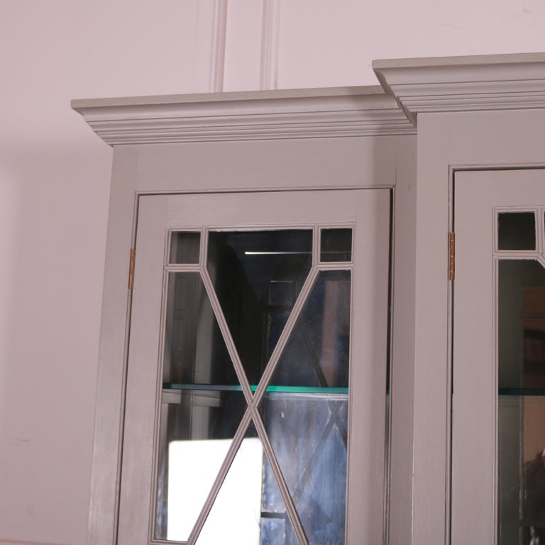 Custom Built Breakfront Bookcase For Sale at 1stDibs