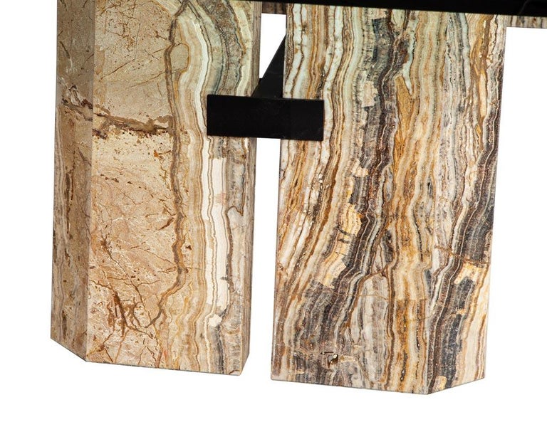 Custom Cantilever Stone Base Glass Top Dining Table at 1stDibs | stone ...