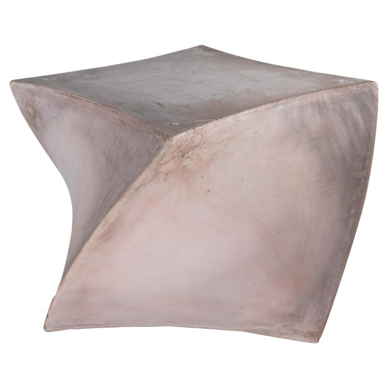 Custom Cement Twist Dining Table Base For Sale at 1stDibs