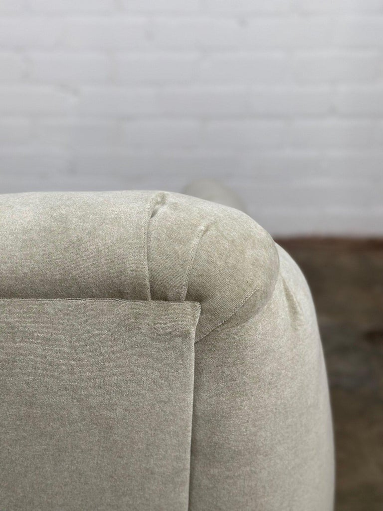 Custom Channel Tufted Lounge Chair For Sale at 1stDibs