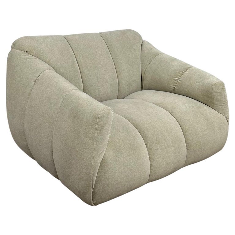 Custom Channel Tufted Lounge Chair For Sale at 1stDibs