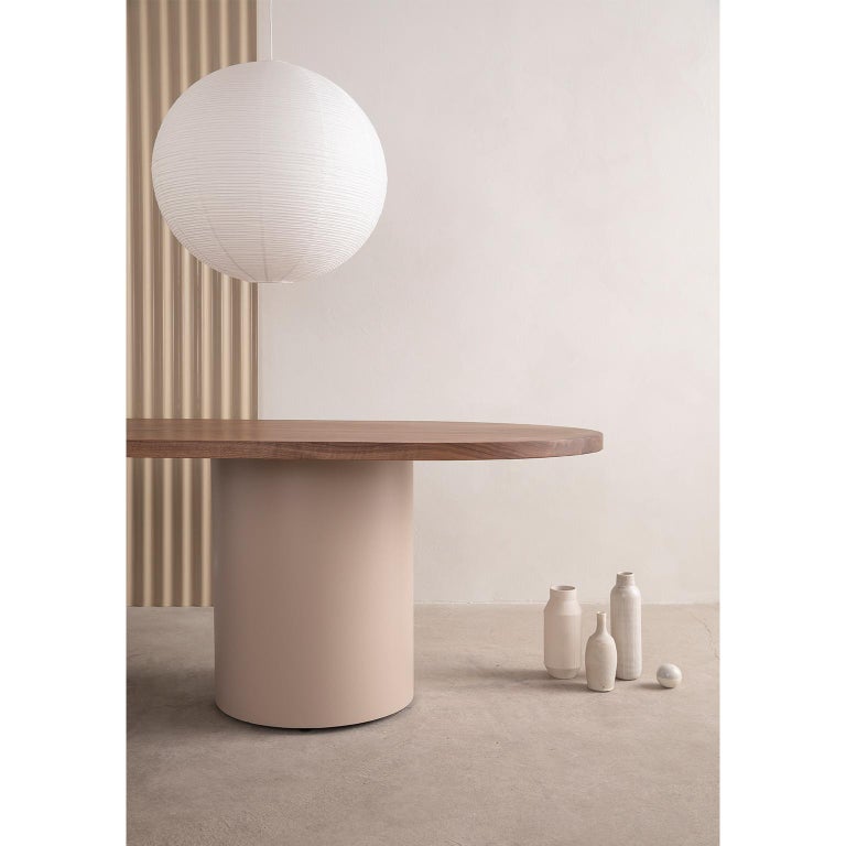 Custom Column Meeting Table Made from Solid Wood with Metal Base For ...