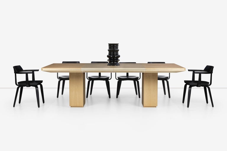 Custom Contemporary Two Tone Dining Table For Sale at 1stDibs