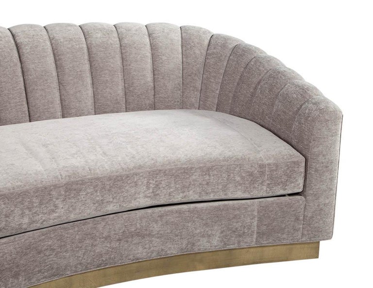 Custom Curved Channel Back Sofa by Carrocel at 1stDibs