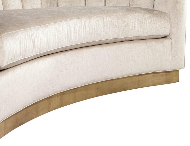 Custom Curved Channel Back Sofa by Carrocel For Sale at 1stDibs