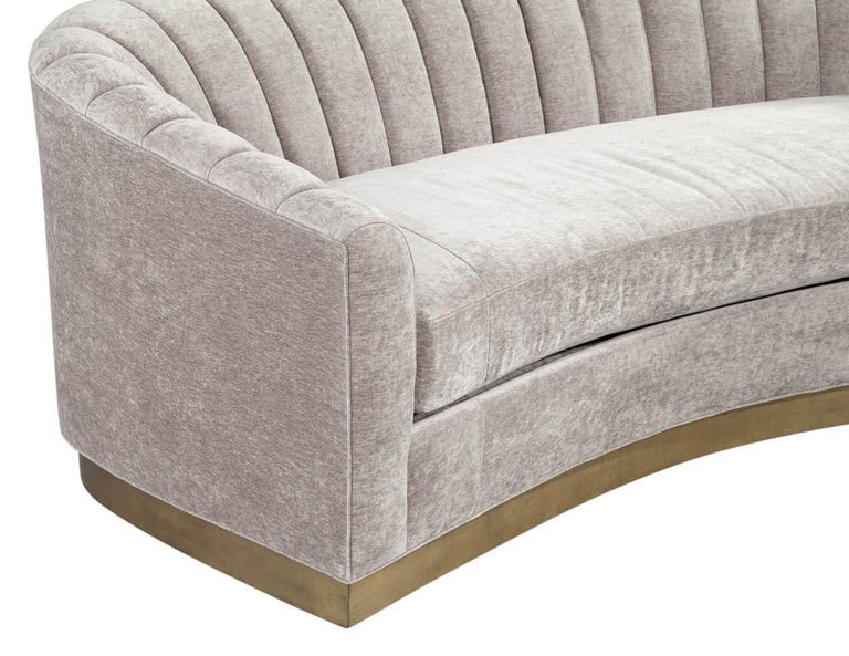 Custom Curved Channel Back Sofa by Carrocel at 1stDibs