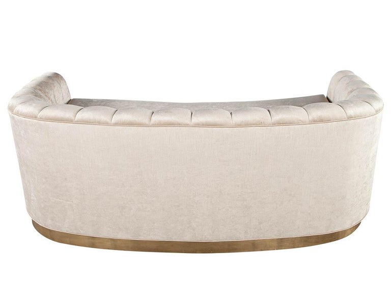 Custom Curved Channel Back Sofa by Carrocel For Sale at 1stDibs
