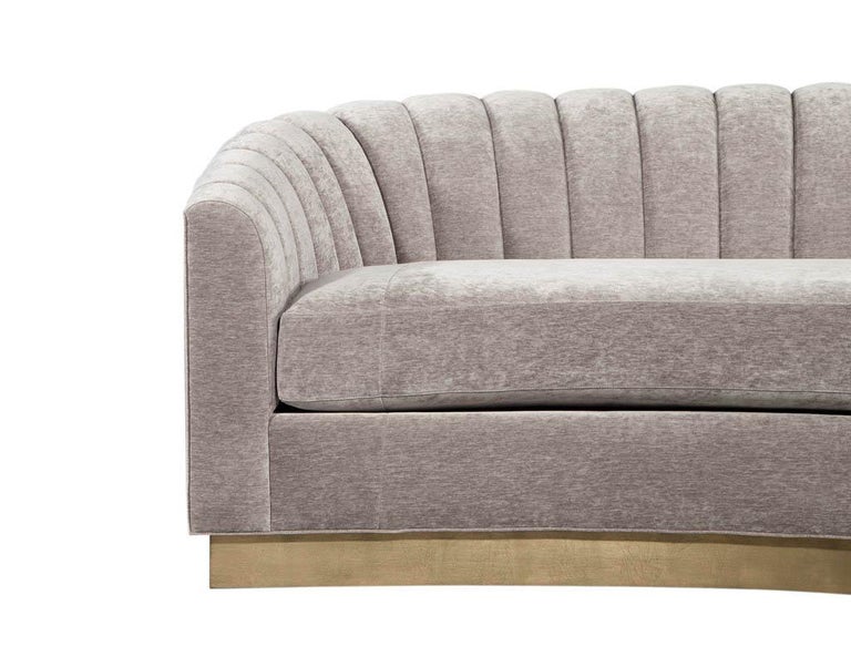 Custom Curved Channel Back Sofa by Carrocel at 1stDibs