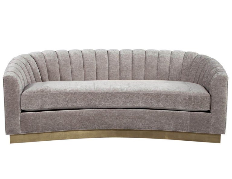 Custom Curved Channel Back Sofa by Carrocel at 1stDibs