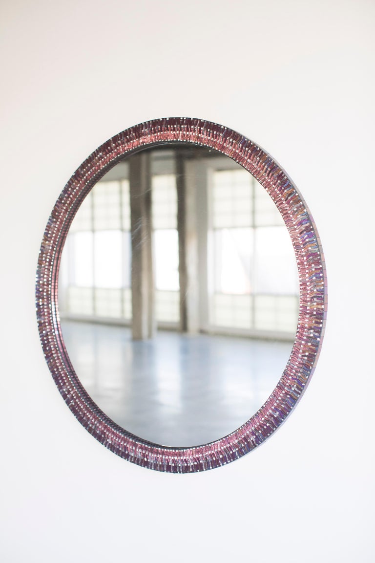 Modern Desert Rose Brera Mirror with Iridescent and Mystic Glass by ...