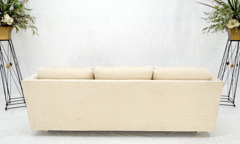 Custom Design Mid-Century Modern Beige Upholstery Box Shape Sofa Mint ...
