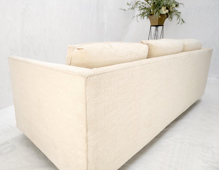 Custom Design Mid-Century Modern Beige Upholstery Box Shape Sofa Mint ...