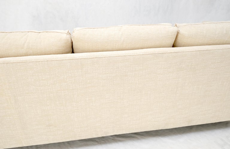 Custom Design Mid-Century Modern Beige Upholstery Box Shape Sofa Mint ...