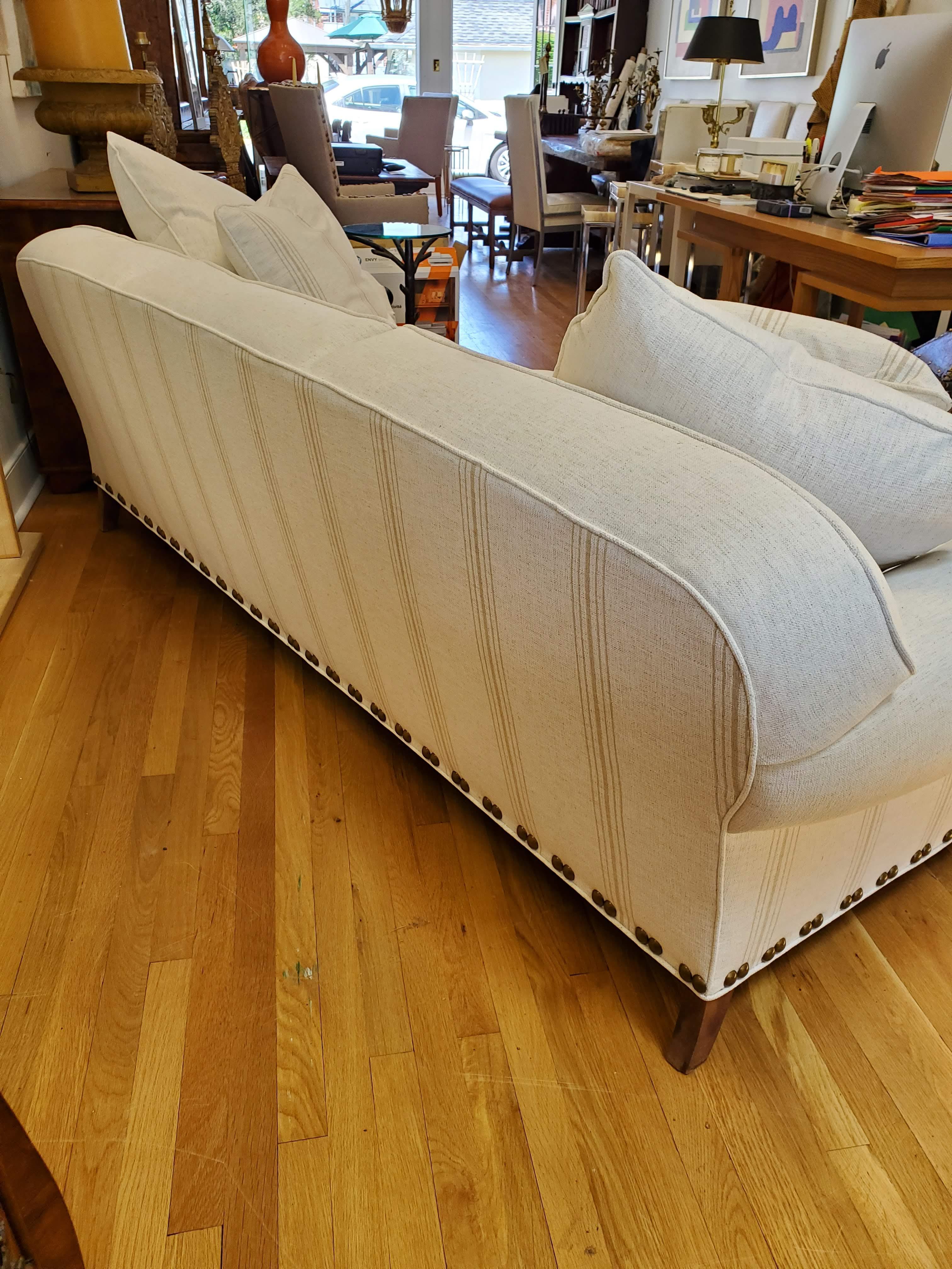 Custom Designed Georgian Style Sofa with White Crypton Upholstery For ...