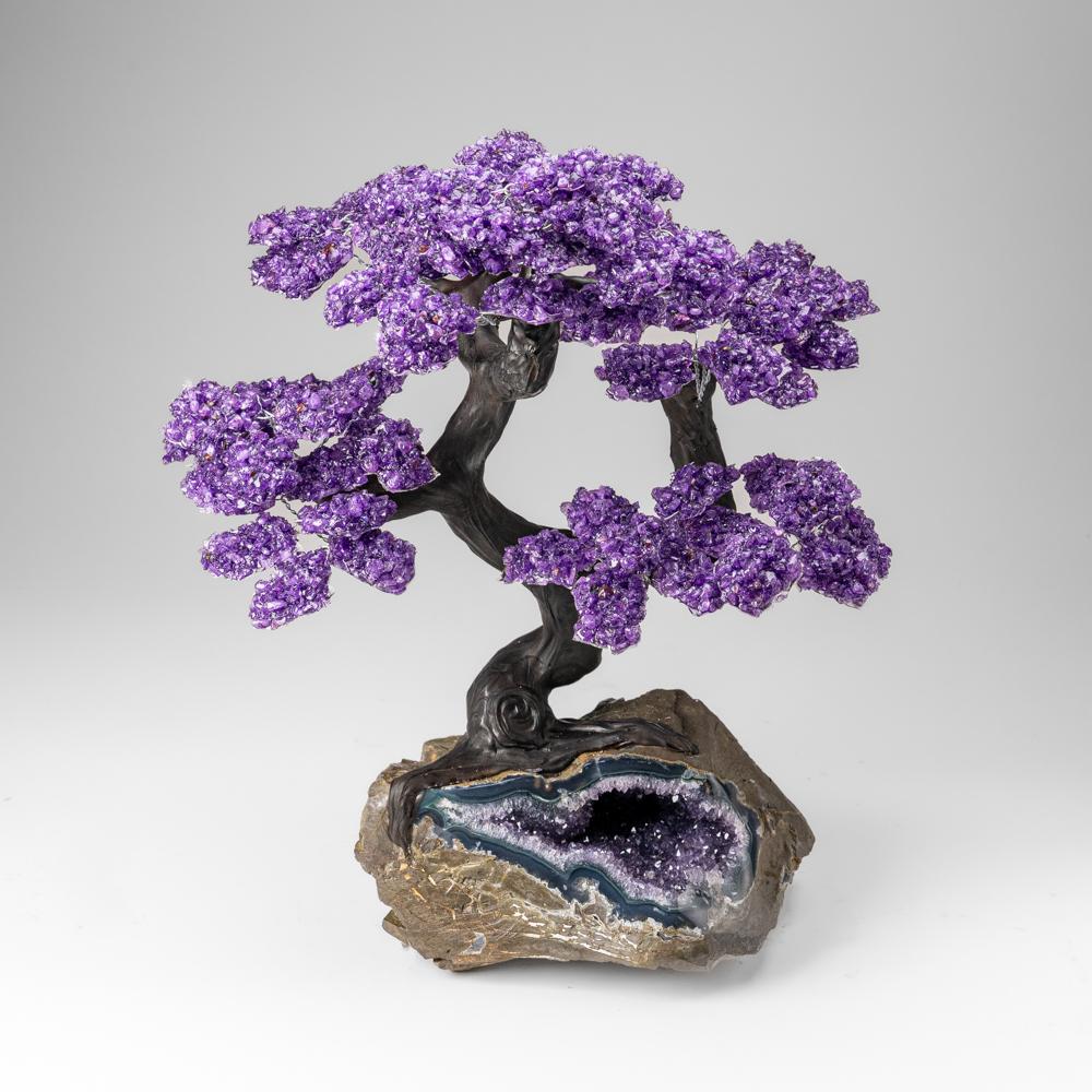 Custom Designed, Genuine Amethyst Clustered Gemstone Tree on Amethyst ...