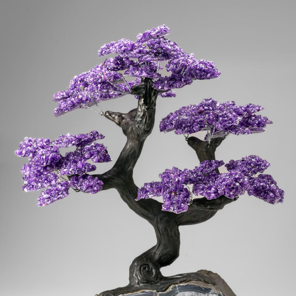 Custom Designed, Genuine Amethyst Clustered Gemstone Tree on Amethyst ...