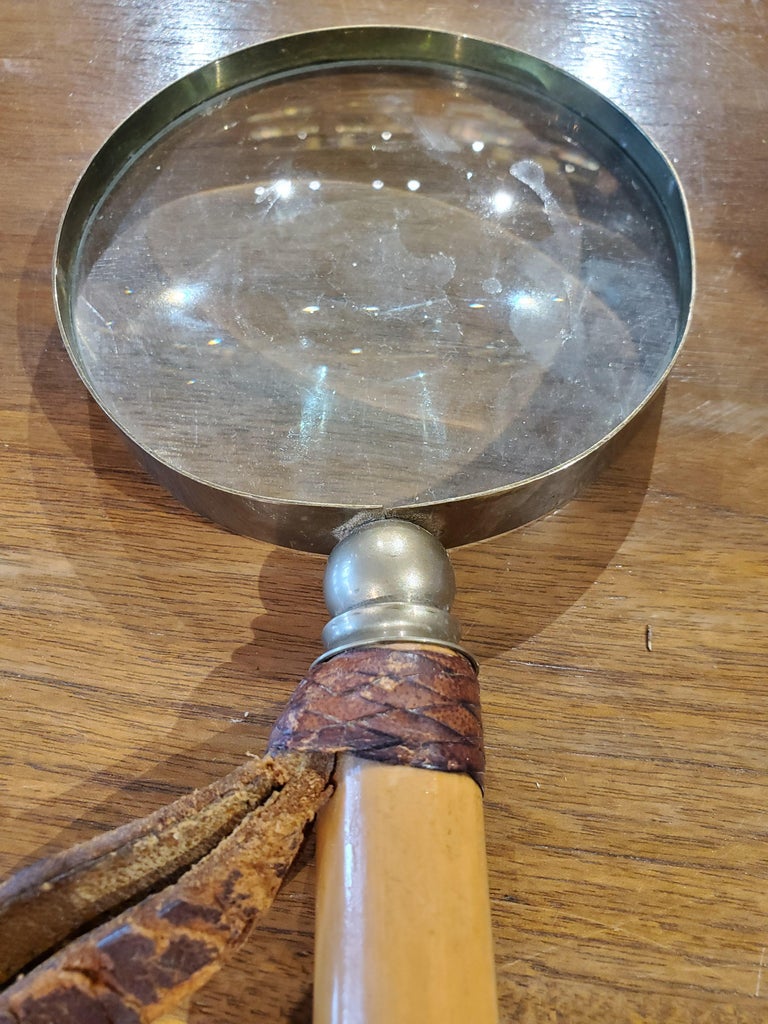 19th Century English Wood Handle Magnifying Glass at 1stDibs
