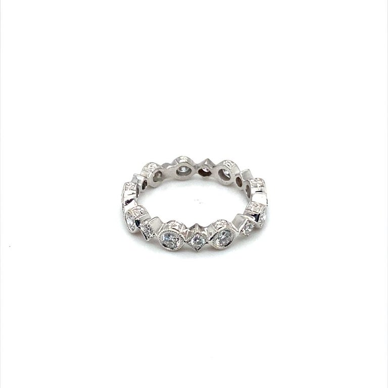 Custom Diamond Band with Alternation Shapes For Sale at 1stDibs