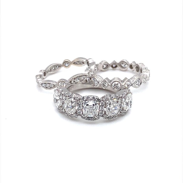 Custom Diamond Band with Alternation Shapes For Sale at 1stDibs