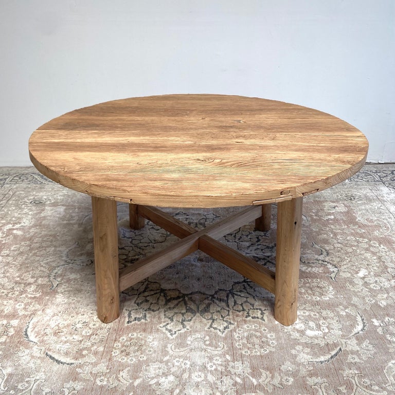 Custom Elm Wood Dining Table at 1stDibs