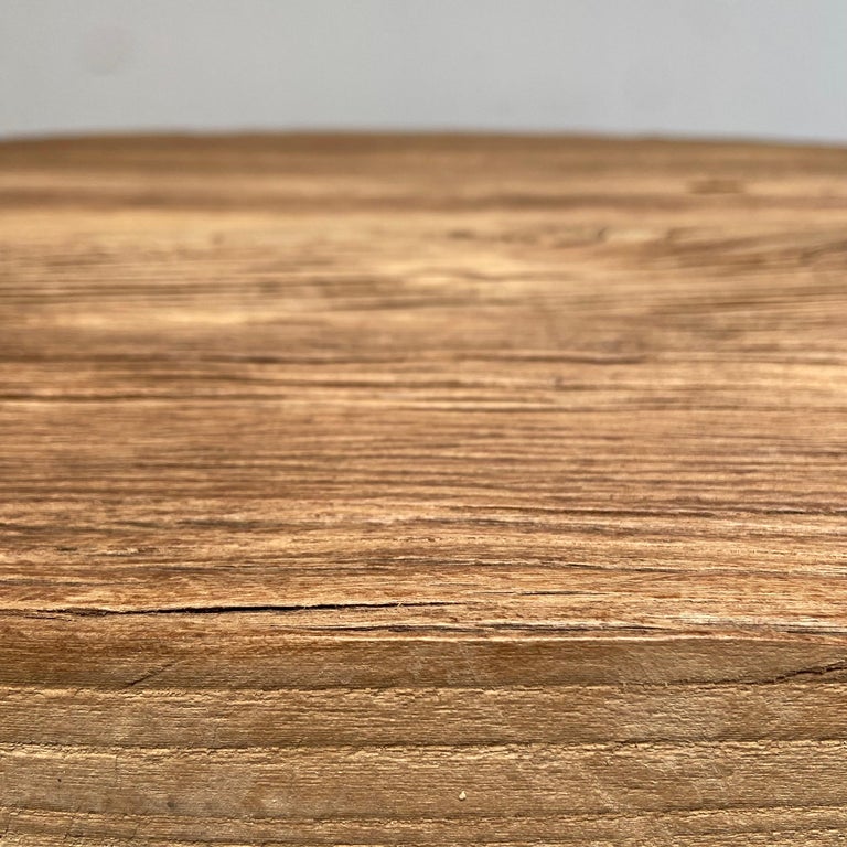 Custom Elm Wood Dining Table at 1stDibs