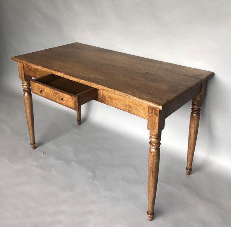 Custom Farmhouse Style Writing Desk with Pencil Drawer For Sale at 1stDibs