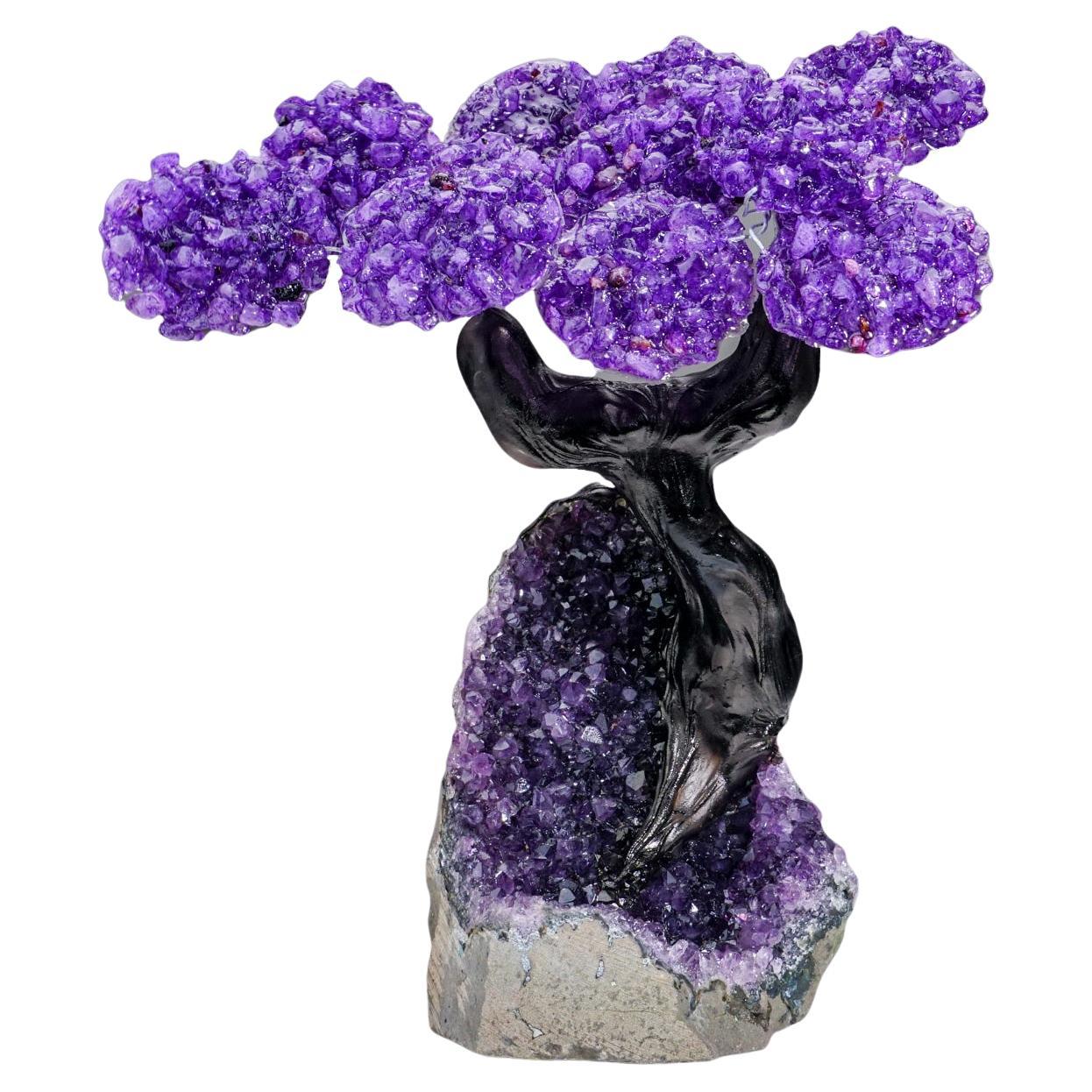 Custom Designed Amethyst Clustered Gemstone Tree on Citrine Matrix For ...