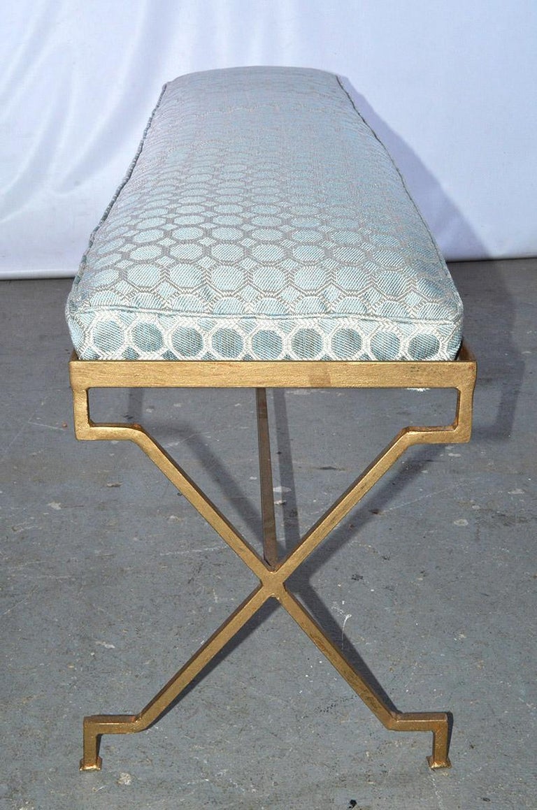 Custom Gilt Wrought Iron Bench Frame at 1stDibs | custom wrought iron ...