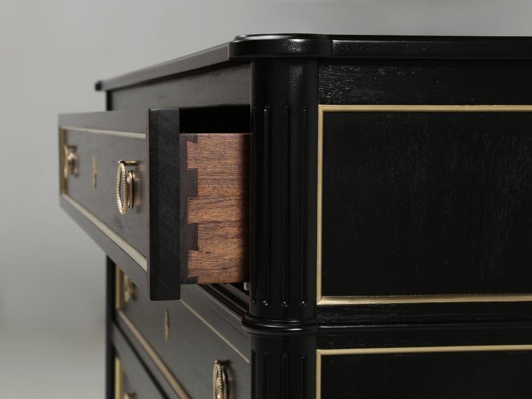 Custom Handcrafted French Louis XVI Style Ebonized Commode Custom Made ...