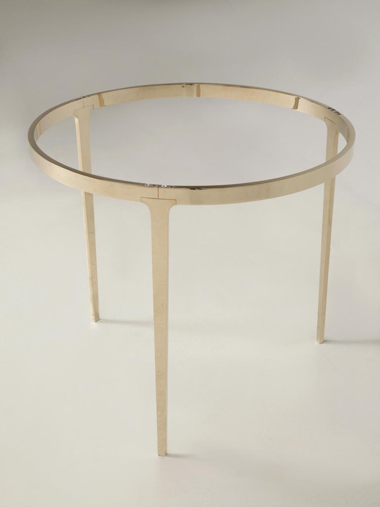 Custom Handmade Round Center Hall Table in Solid Bronze Available in ...