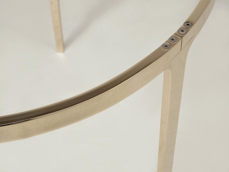 Custom Handmade Round Center Hall Table in Solid Bronze Available in ...