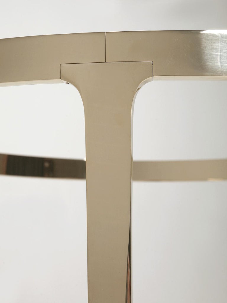 Custom Handmade Round Center Hall Table in Solid Bronze Available in ...