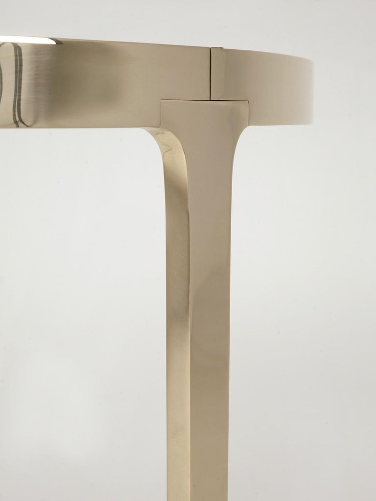 Custom Handmade Round Center Hall Table in Solid Bronze Available in ...