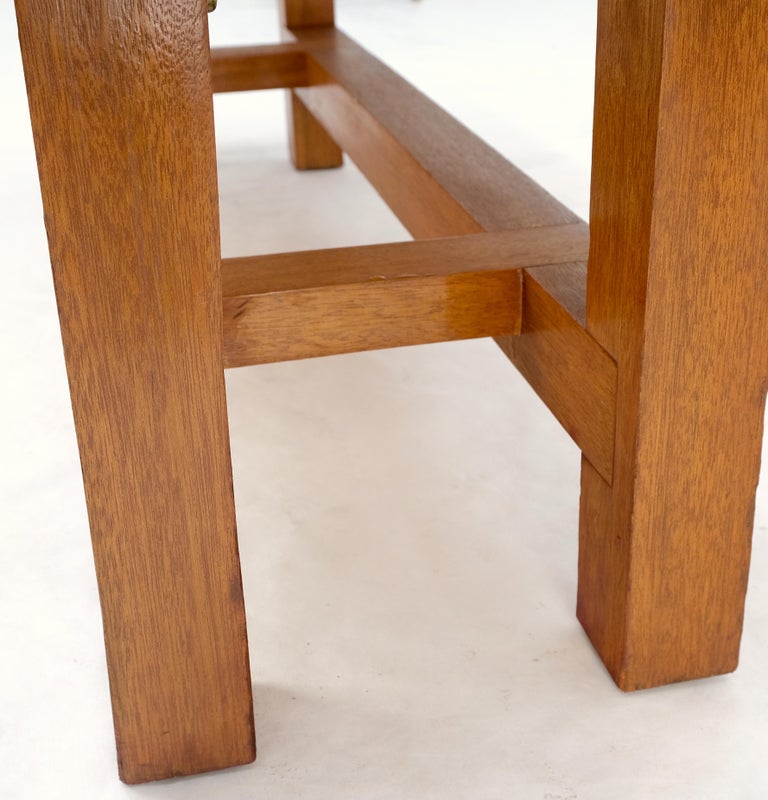 Custom Heavy Mid Century Modern Striped Butcher Block Style Coffee ...