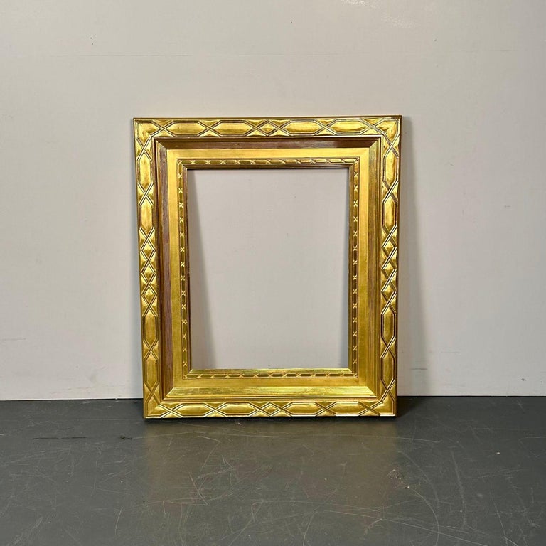 Custom Hollywood Regency Style Carved Giltwood Mirror / Painting Frame ...
