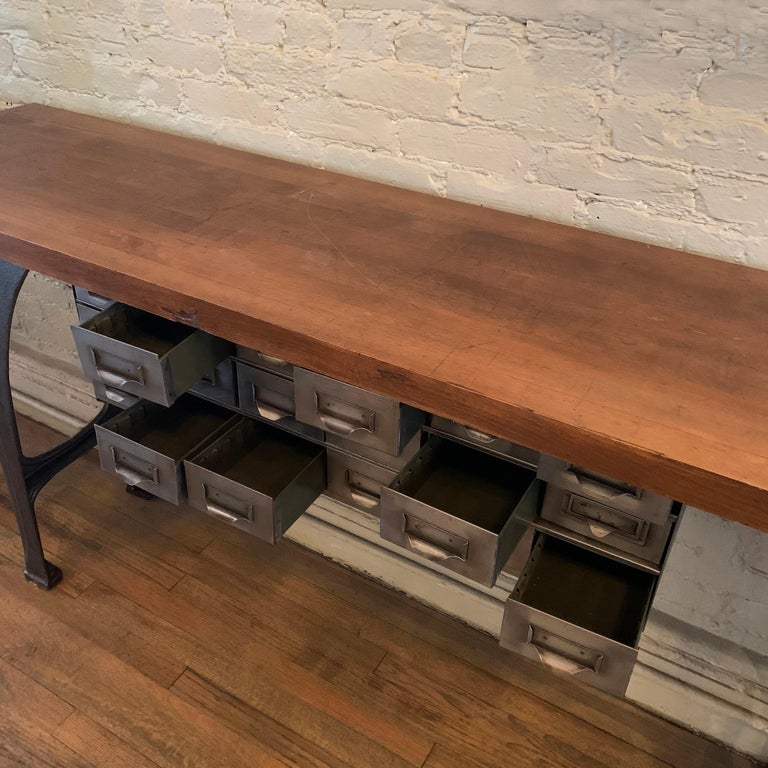 Custom Industrial Console Work Table at 1stDibs | custom work tables