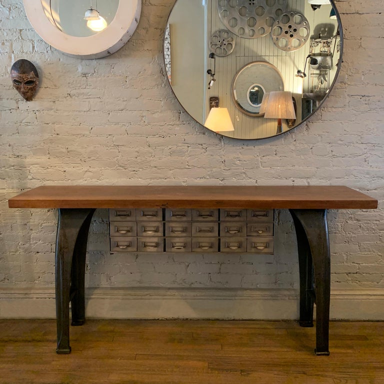 Custom Industrial Console Work Table at 1stDibs | custom work tables
