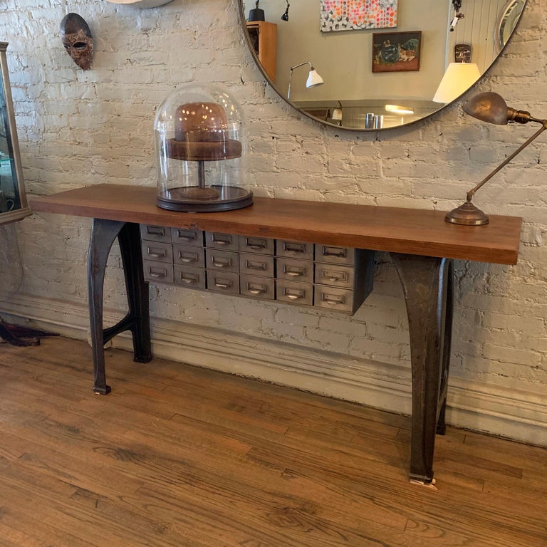 Custom Industrial Console Work Table at 1stDibs | custom work tables