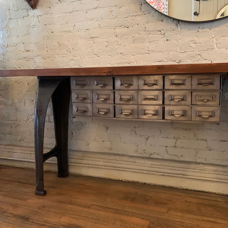 Custom Industrial Console Work Table at 1stDibs | custom work tables