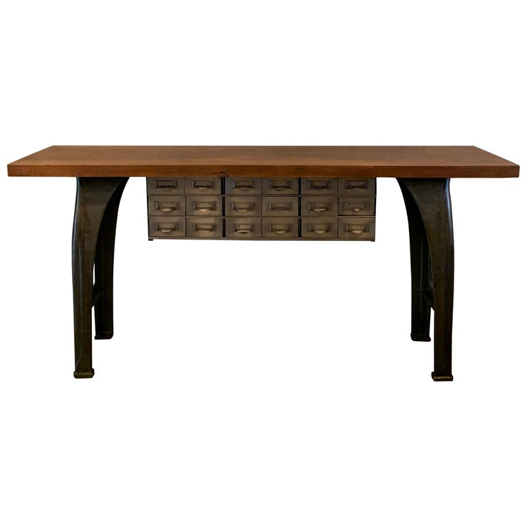 Custom Industrial Console Work Table at 1stDibs | custom work tables
