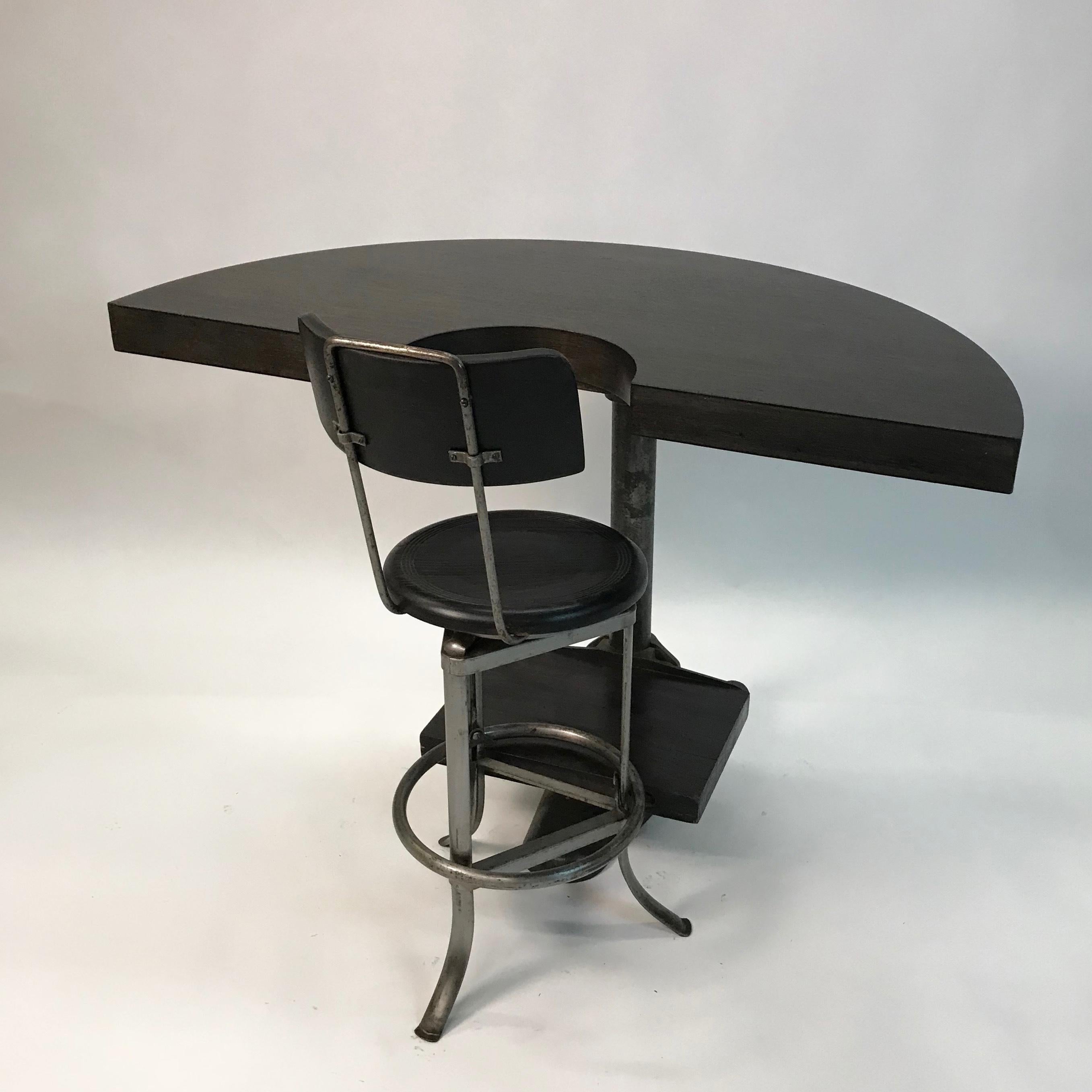 Custom Industrial Demilune Counter Desk For Sale at 1stDibs | custom ...