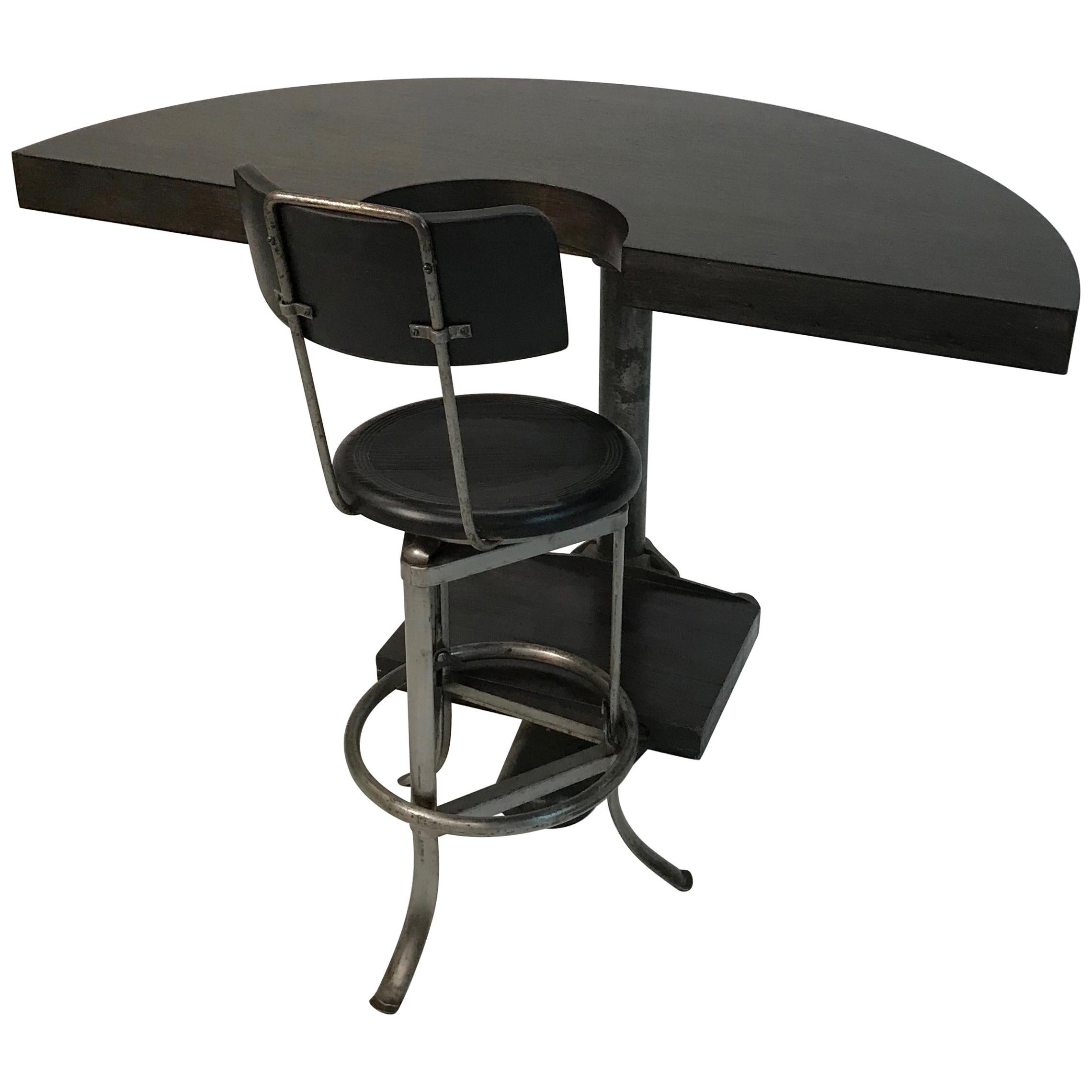 Custom Industrial Demilune Counter Desk For Sale at 1stDibs | custom ...