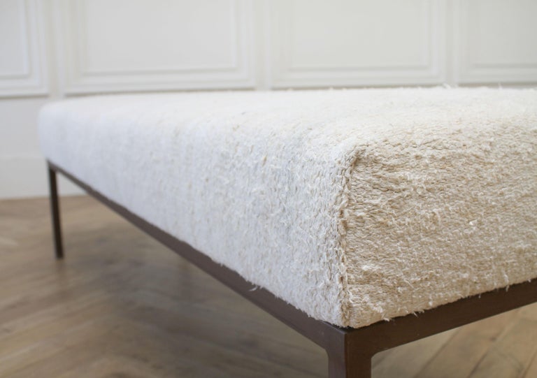 Custom Iron and Vintage Rug Upholstered Bench at 1stDibs | rug bench ...