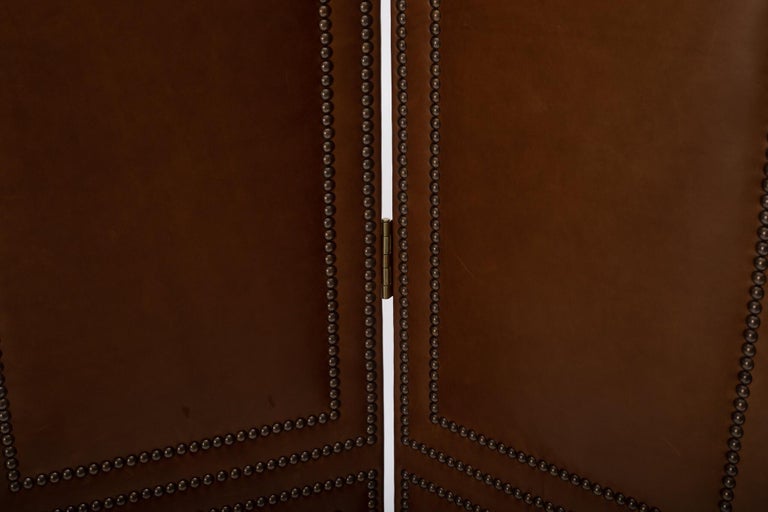 Custom Leather Screen For Sale at 1stDibs