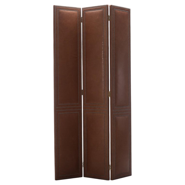 Custom Leather Screen For Sale at 1stDibs