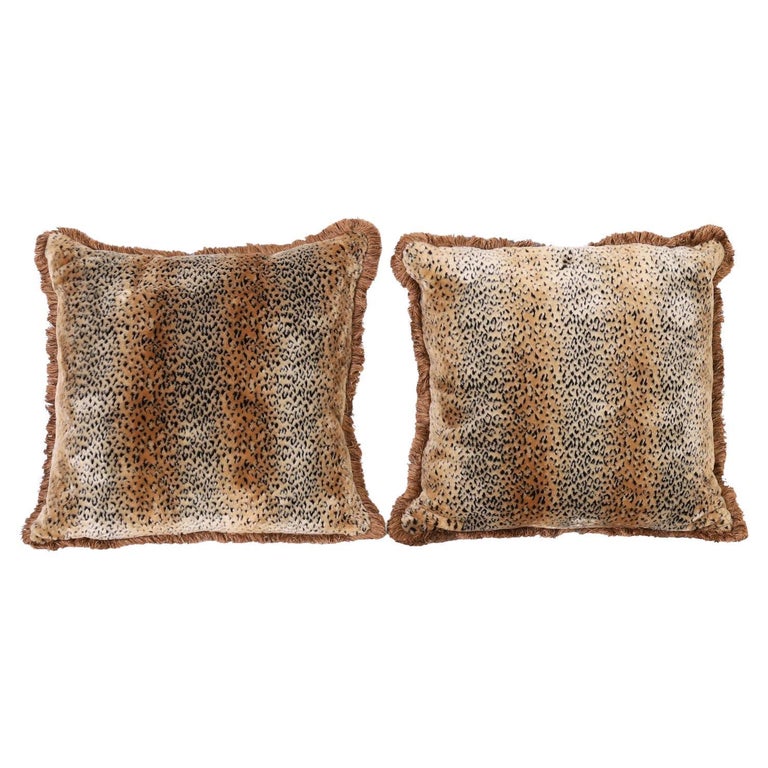 Custom Leopard Print Oversize Pillows, Priced Individually For Sale at ...