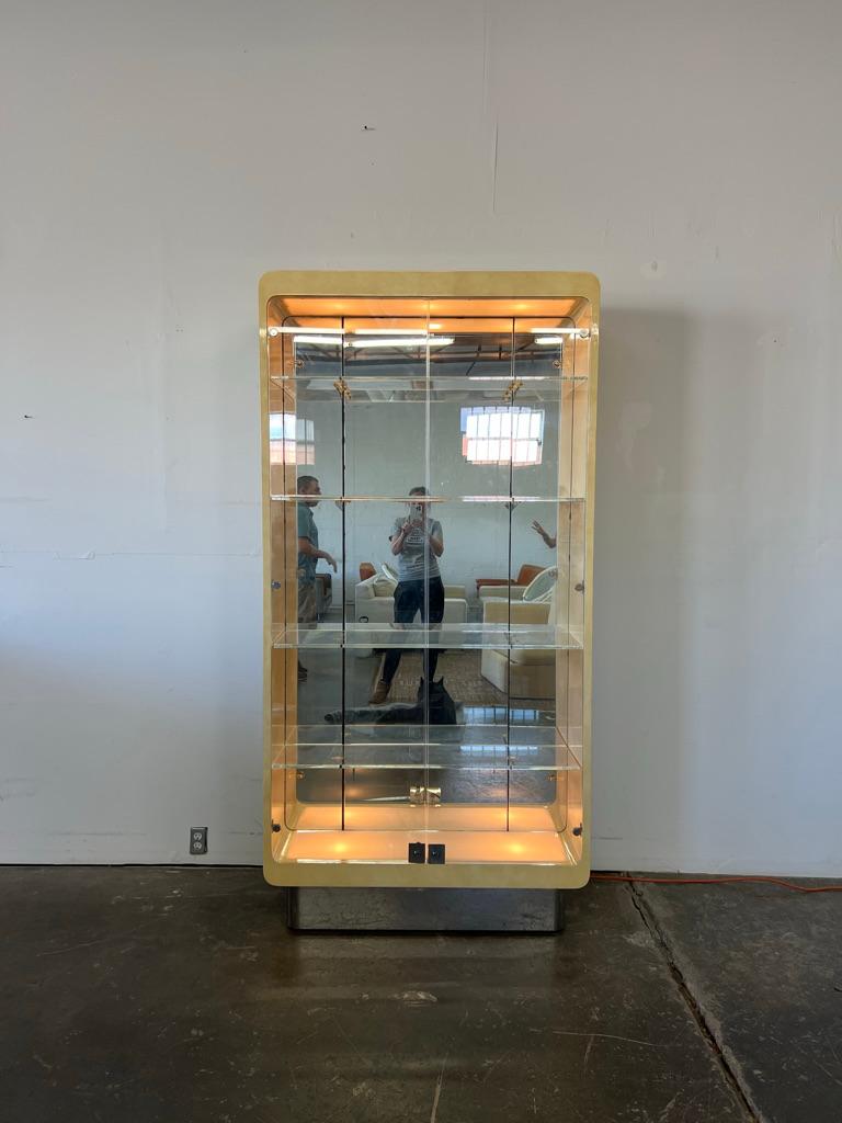 Custom Lighted Display Cabinet by Vladimir Kagan For Sale at 1stDibs