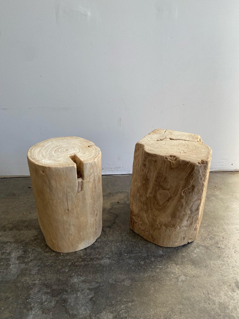 CUSTOM LISTING Lindsey Natural Minimalist Stump Side Table at 1stDibs